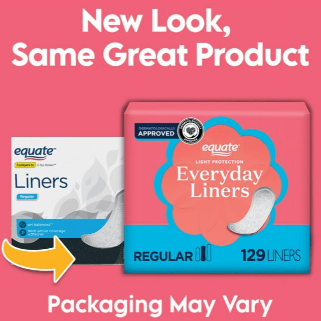 Equate Light Protection Everyday Liners, Size Regular (129 Count ...