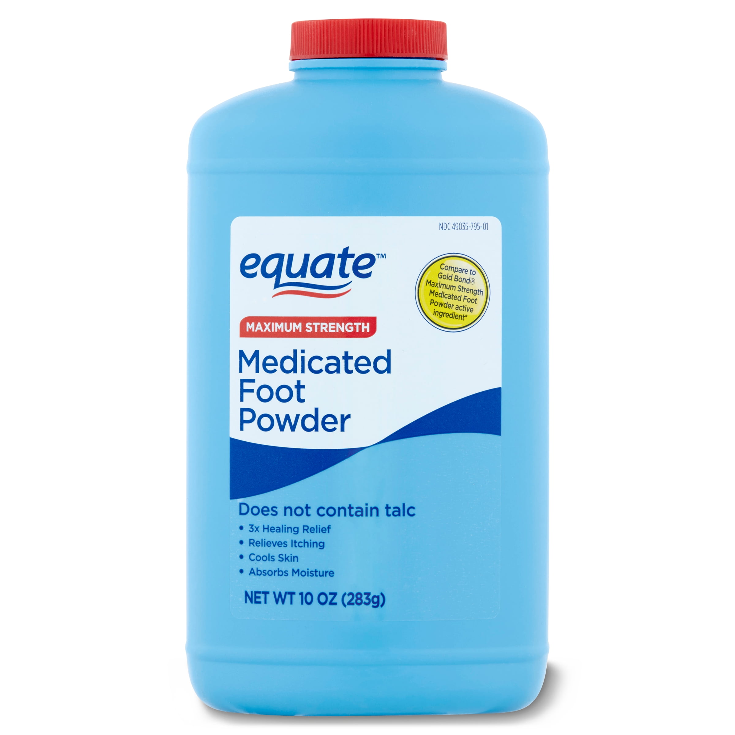 Equate Maximum Strength Medicated Foot Powder, Peppermint & Eucalyptus ...