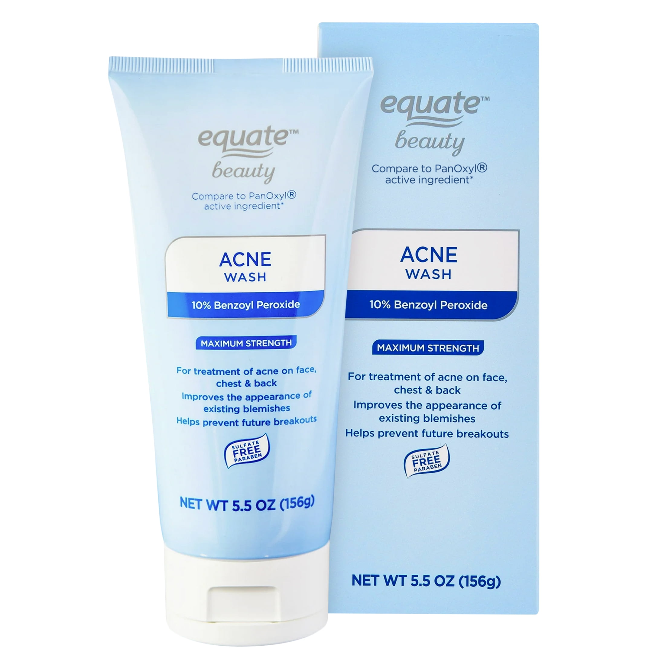 Equate Maximum Strength Acne Wash with 10% Benzoyl Peroxide for Acne ...