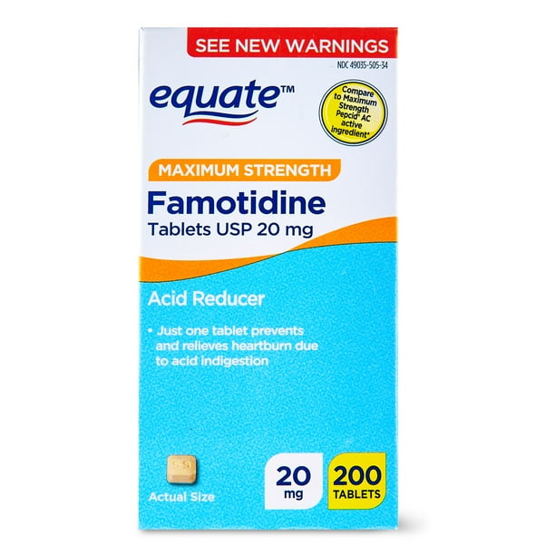 Equate Maximum Strength Famotidine Tablets, 20 mg, 200 Count - Walmart.com
