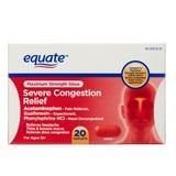 Equate Maximum Strength Severe Sinus & Congestion Relief Caplets, 20 ...