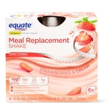 Equate Meal Replacement Shake Strawberries & Cream 11 fl oz 6 Count ...