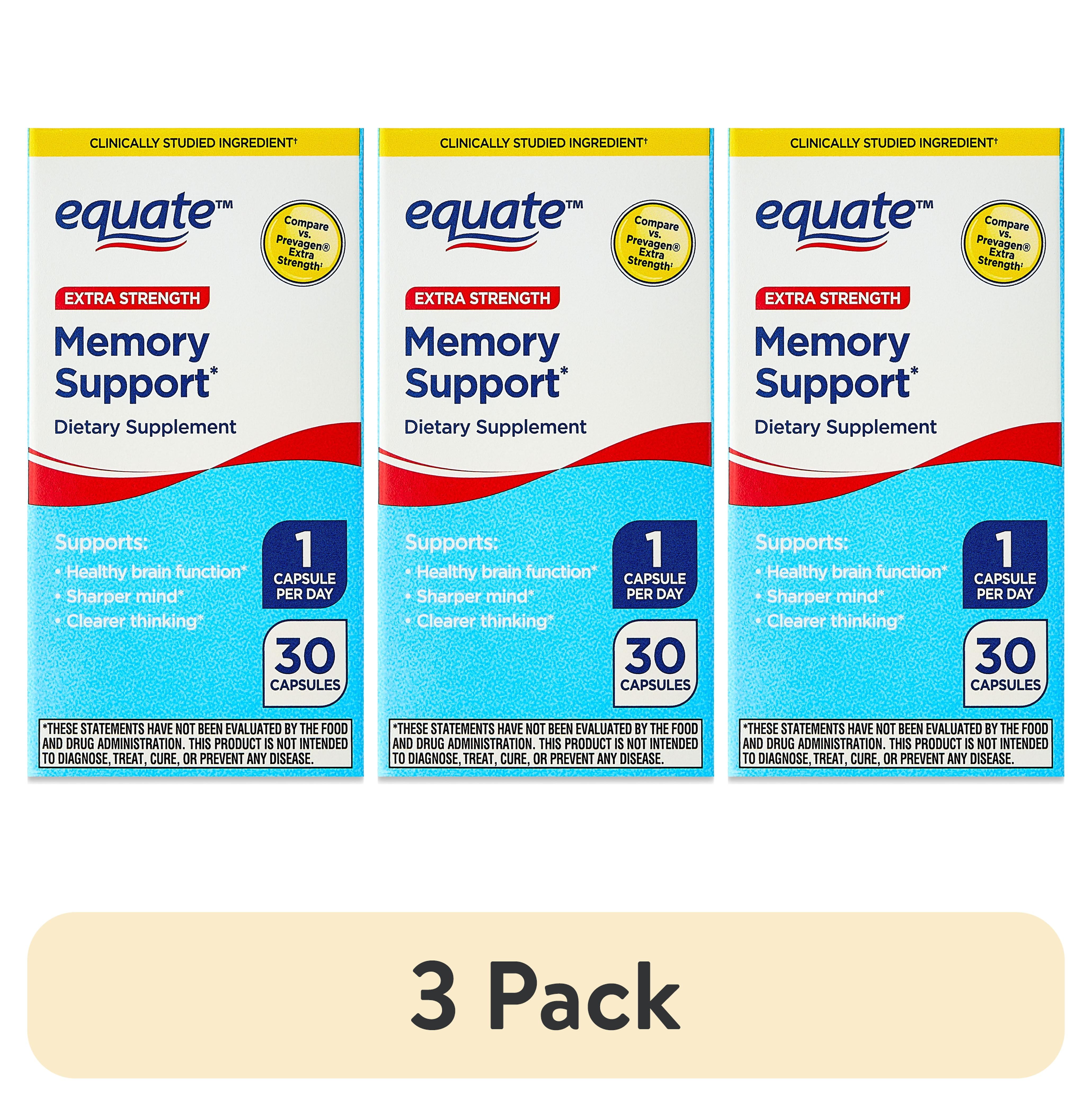(3 pack) Equate Memory Support Extra Strength Dietary Supplement ...