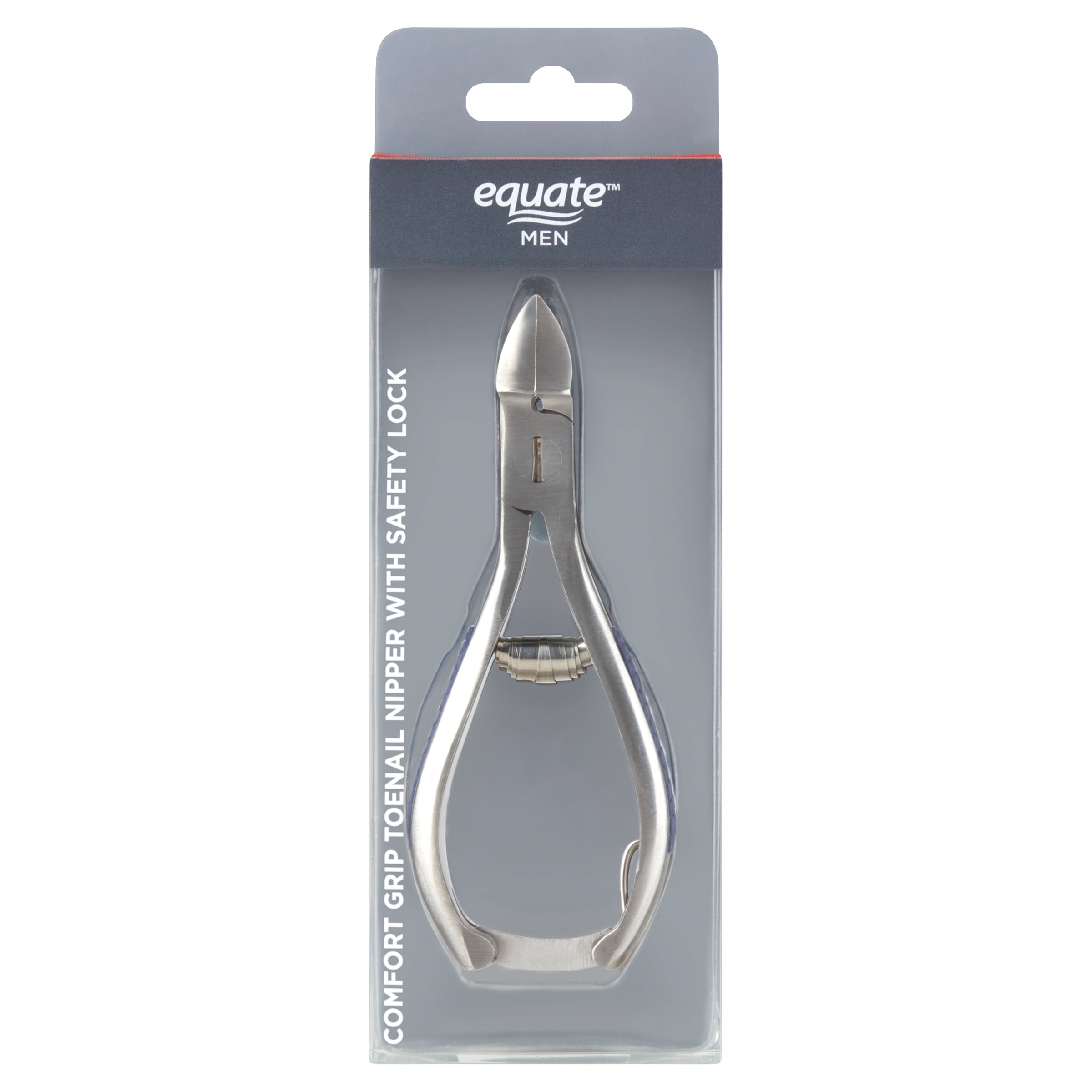 Equate Men's Comfort Grip Toenail Nipper with Safety Lock for Nail Care ...