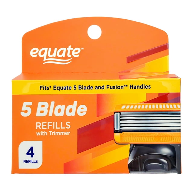 Equate Men's 5 Blade Razor Blade Refills, 4 Ct - Walmart.com