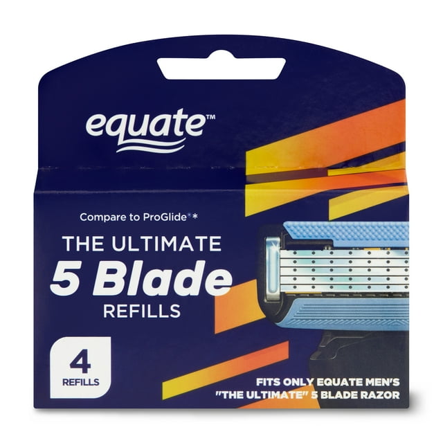 Equate Men's 5 Blade Razor Blade Refills, 4 Ct - Walmart.com