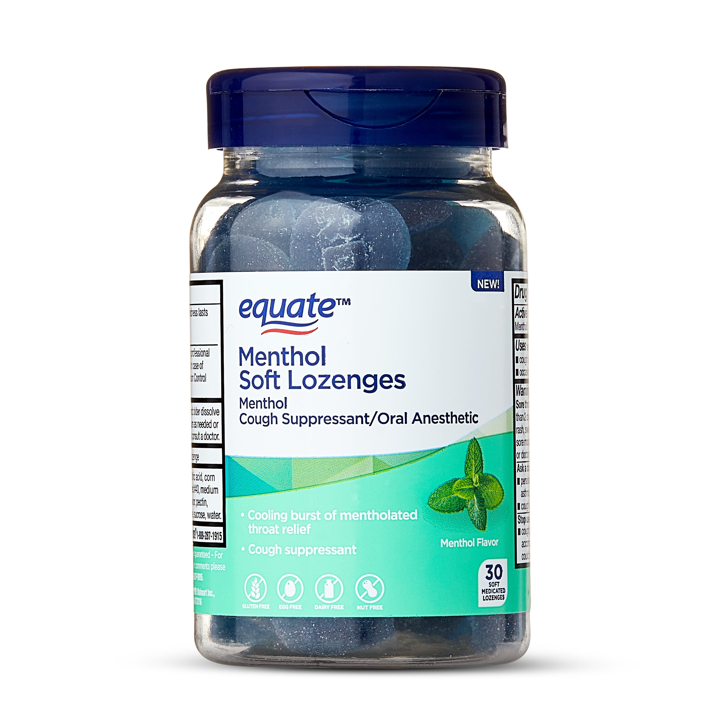 Equate Menthol Cough Surpressant and Throat Relief Chewable Soft ...