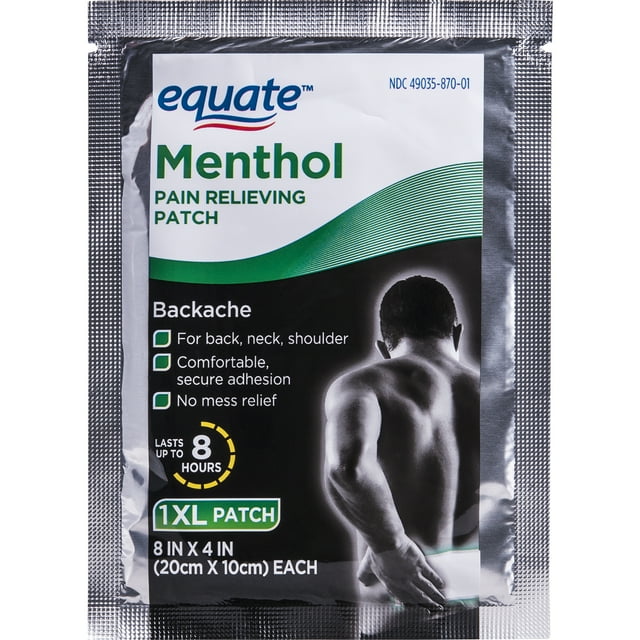 Equate Menthol Pain Relieving Patch, XL - Walmart.com