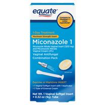 Equate Miconazole 3 Day Combination Pack with Suppositories & Cream, 2. ...