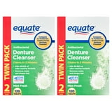 Equate Mint Fresh Antibacterial Denture Cleanser Tablets Twin Pack, 120 ...