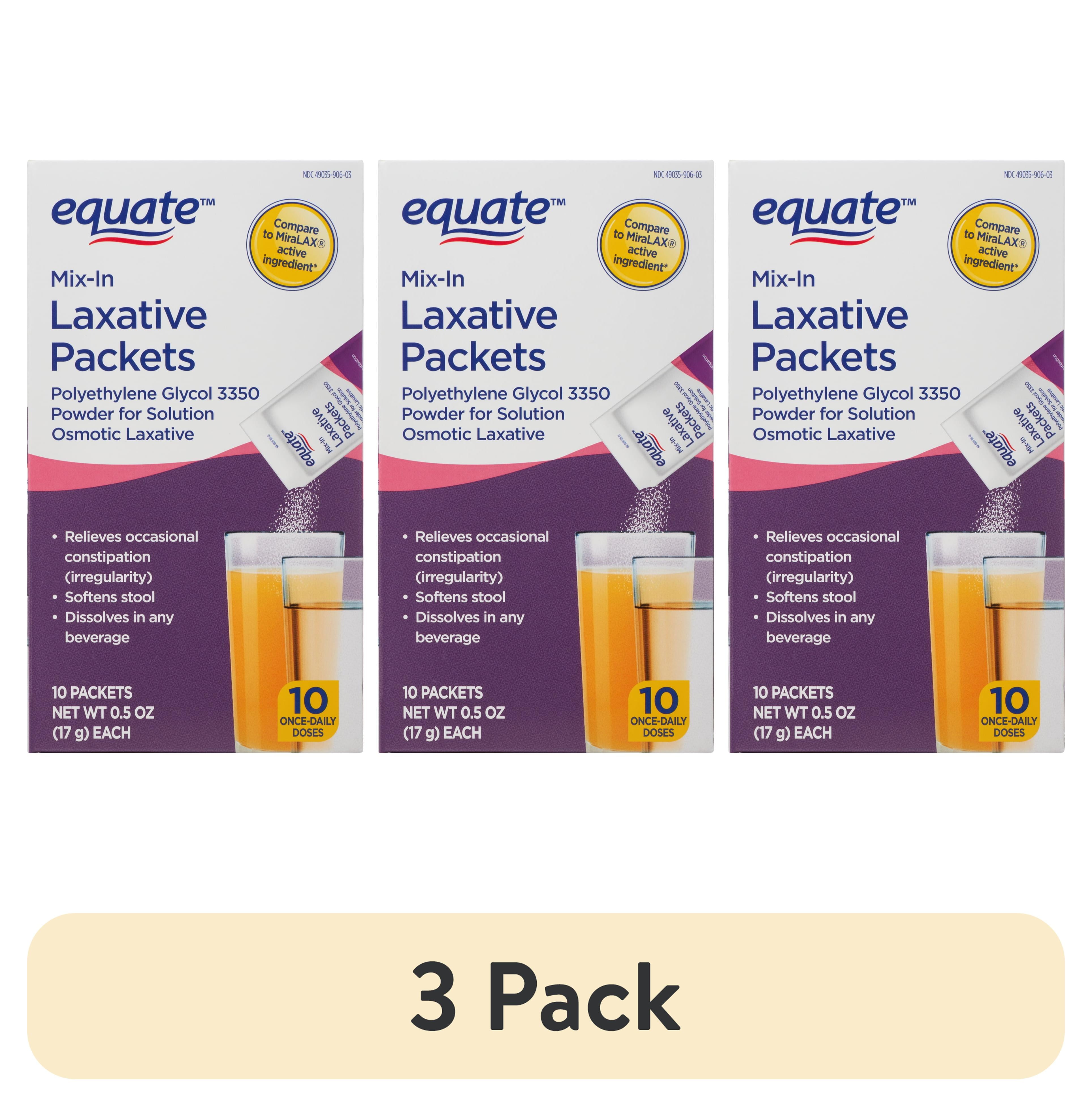 (3 pack) Equate Mix-in Laxative Packets for Constipation Relief ...