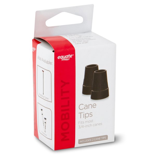 Equate Mobility Cane Tips for Walking and Traveling, 2 Count - Walmart ...