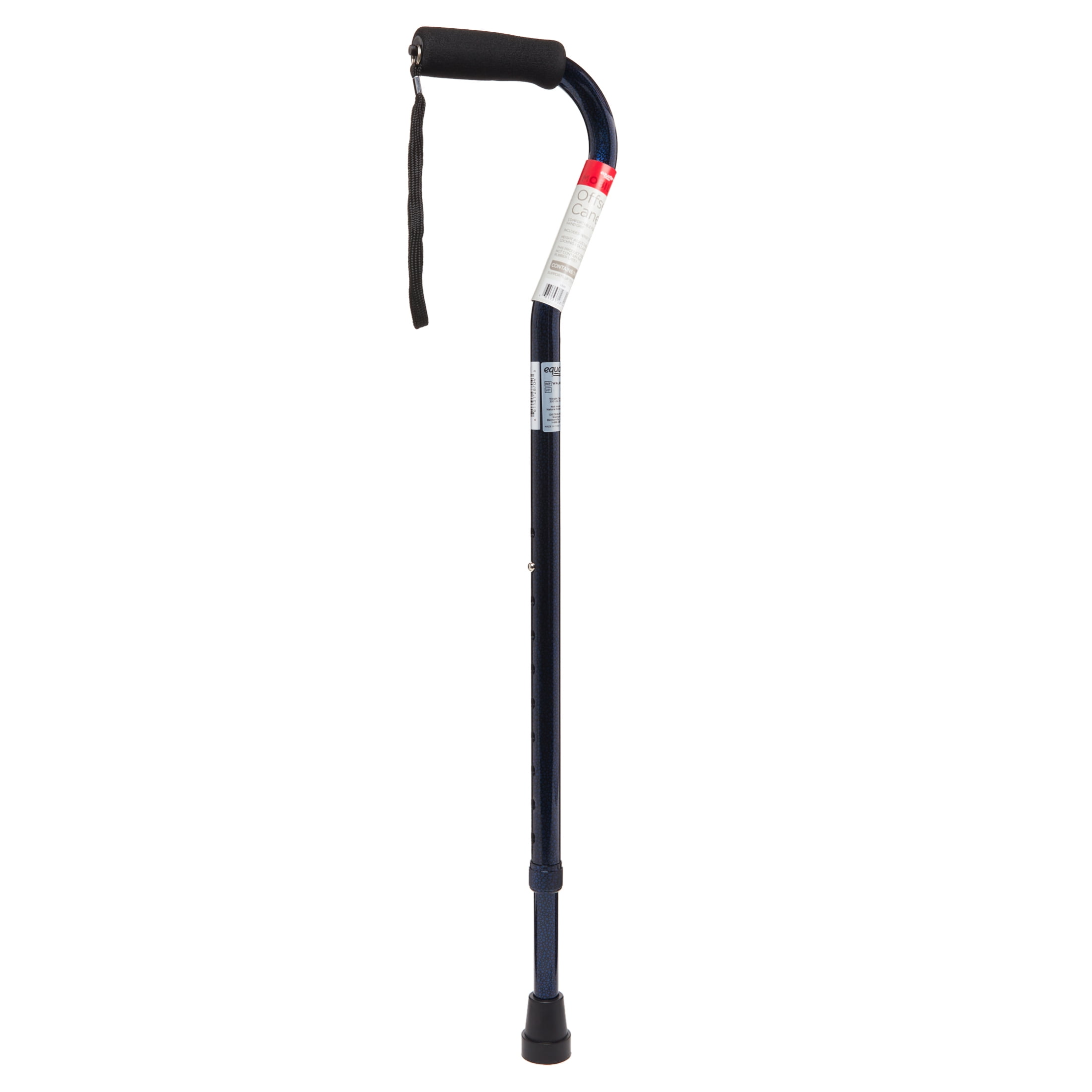 Equate Mobility Offset Handle Cane, Ice Blue - Walmart Business Supplies