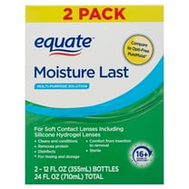 Equate Moisture Last Multi-Purpose Solution for Soft Contact Lenses, 2 ...