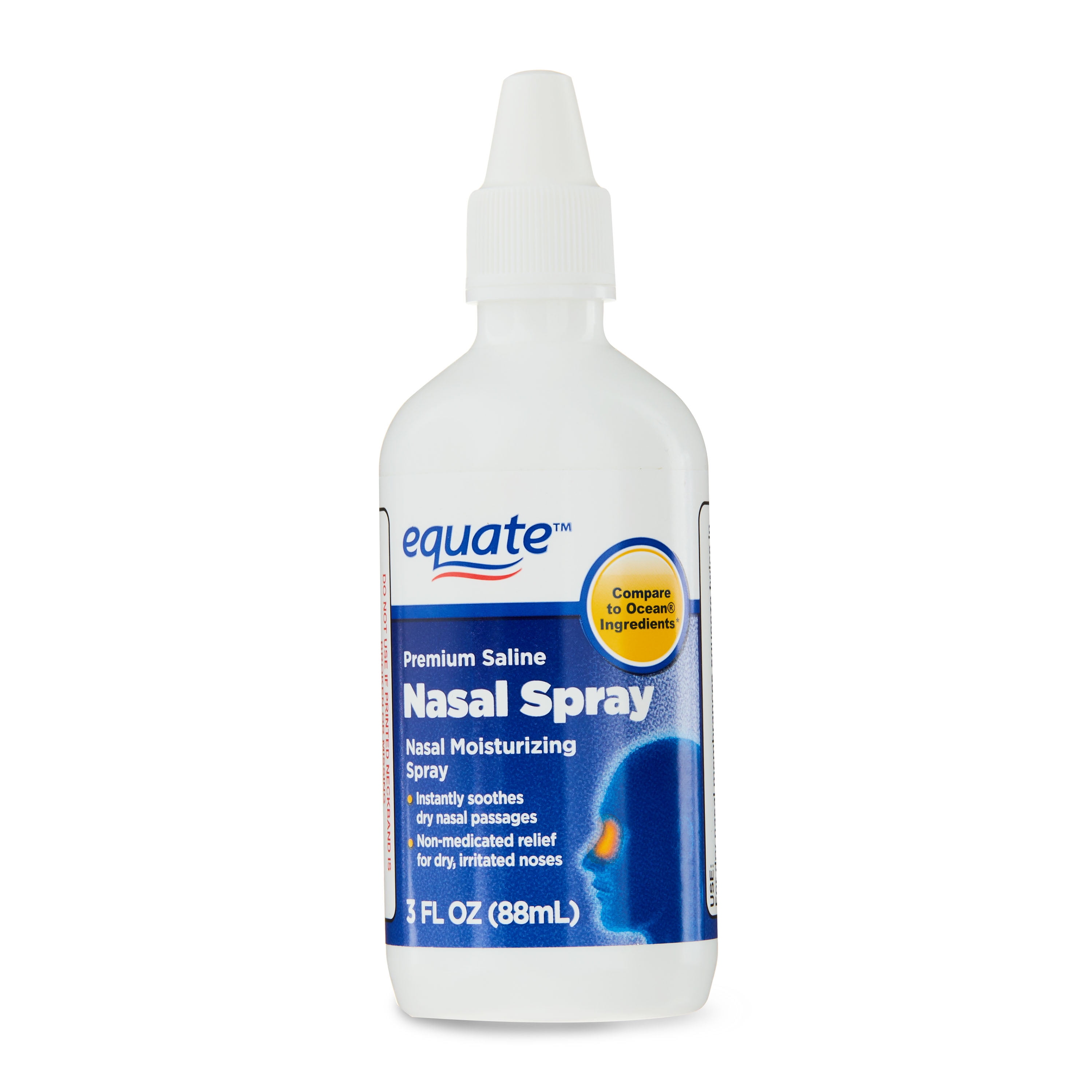 Brandclub 3 Pack Equate Nasal Spray Premium Saline Liquid Mist For