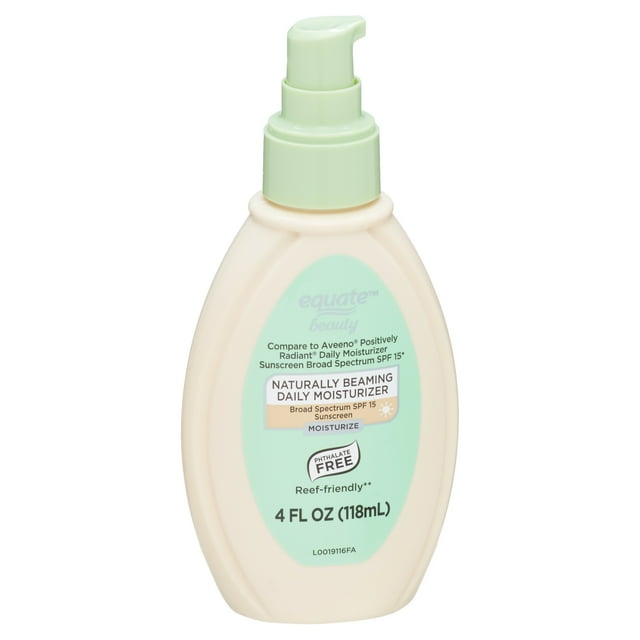Equate Naturally Beaming Daily Moisturizer with SPF 15 Sunscreen for ...