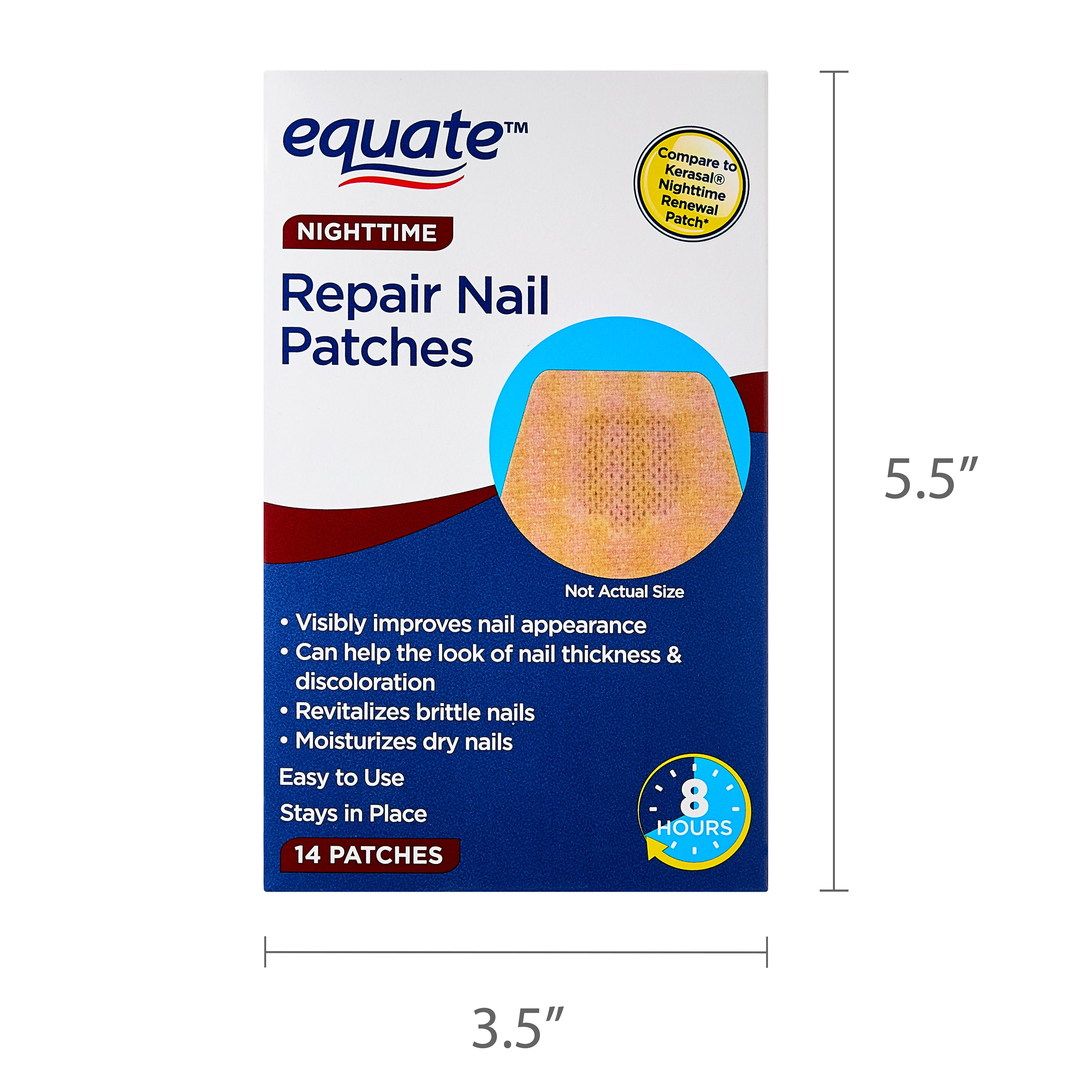 Equate Nighttime Repair Nail Patches, 14 Count, Compare to Kerasal ...
