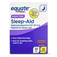 Equate Sleep Aid Doxylamine Succinate Tablets, 25 mg, 32 count ...