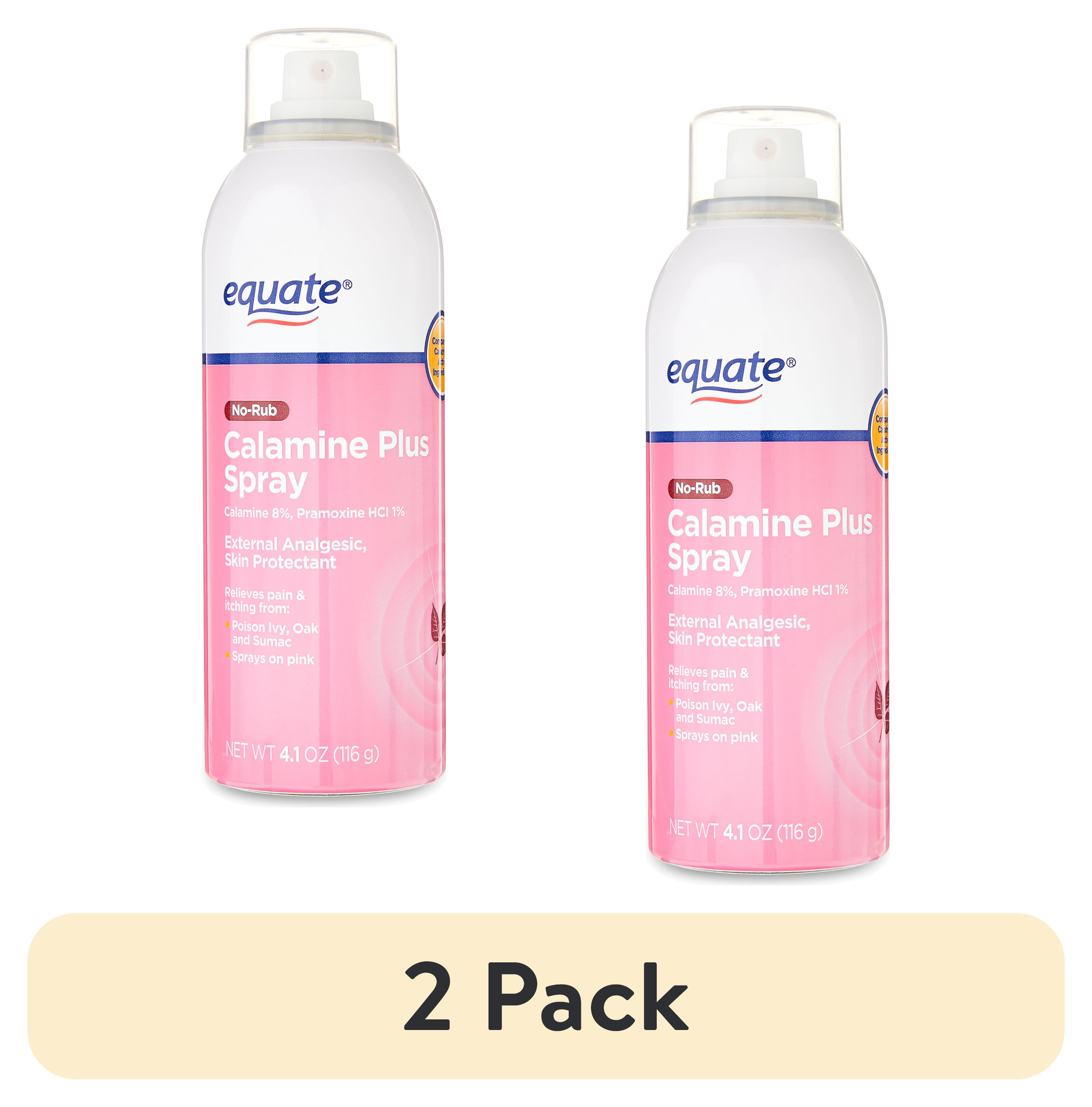 (2 pack) Equate No-Rub Calamine Plus Spray, 4.1 oz - Walmart Business ...