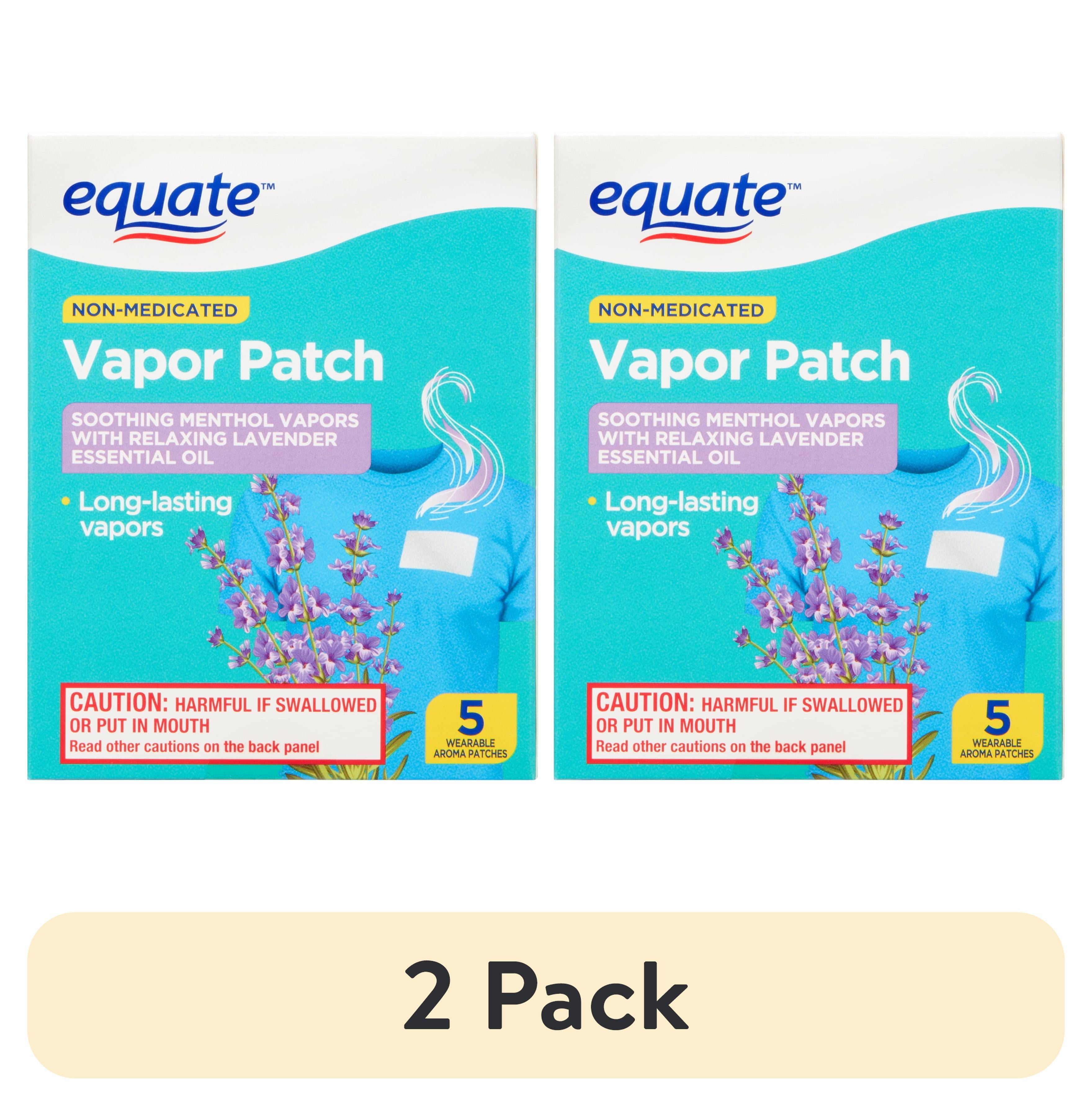 (2 pack) Equate Non-Medicated Vapor Patches for Soothing Congestion ...