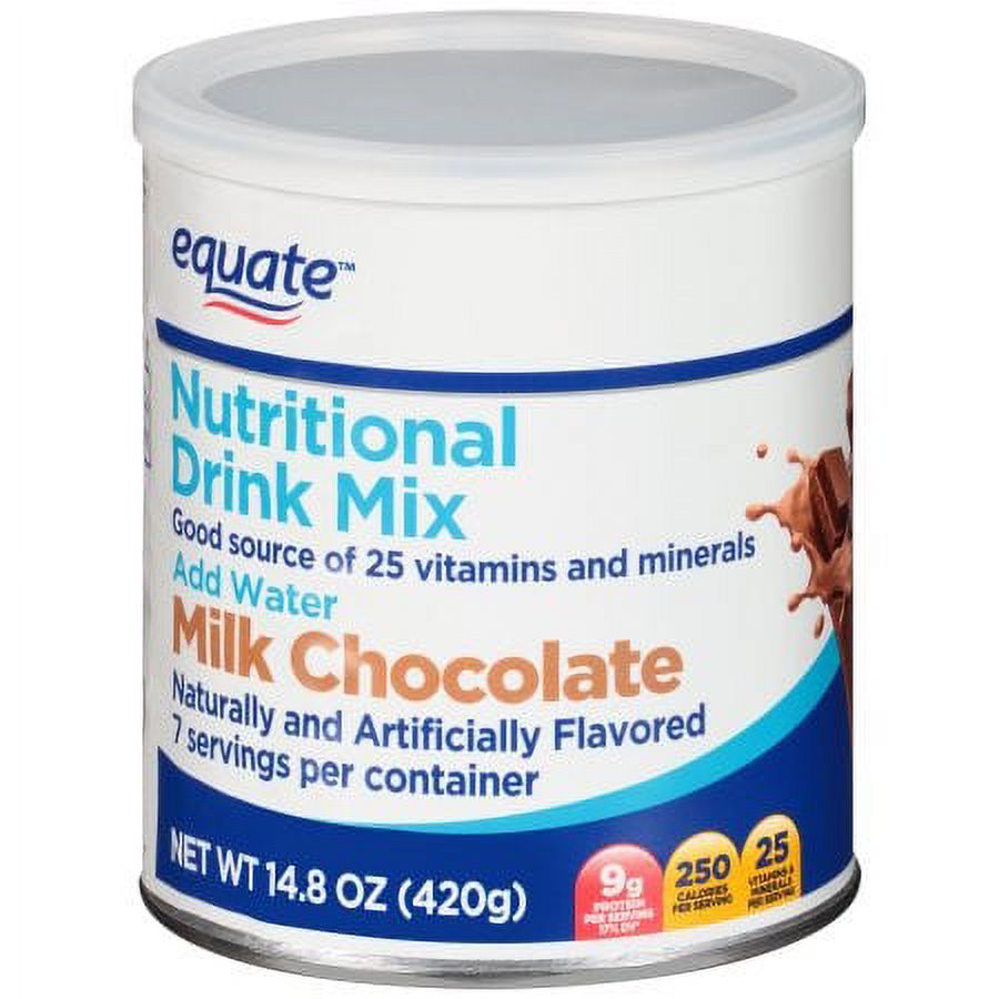 Equate Nutritional Drink Mix, Milk Chocolate, 14.8 Oz - Walmart ...