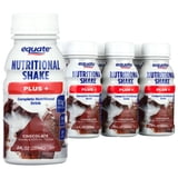Equate Nutritional Shake Plus Chocolate 8 fl oz 6 Count Protein Calorie ...