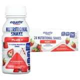 Equate Nutritional Shake Plus Strawberry 8 fl oz 24 Count Calcium ...