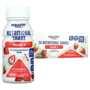 Equate Nutritional Shake Strawberry 8 fl oz, 13g Protein, Calcium ...