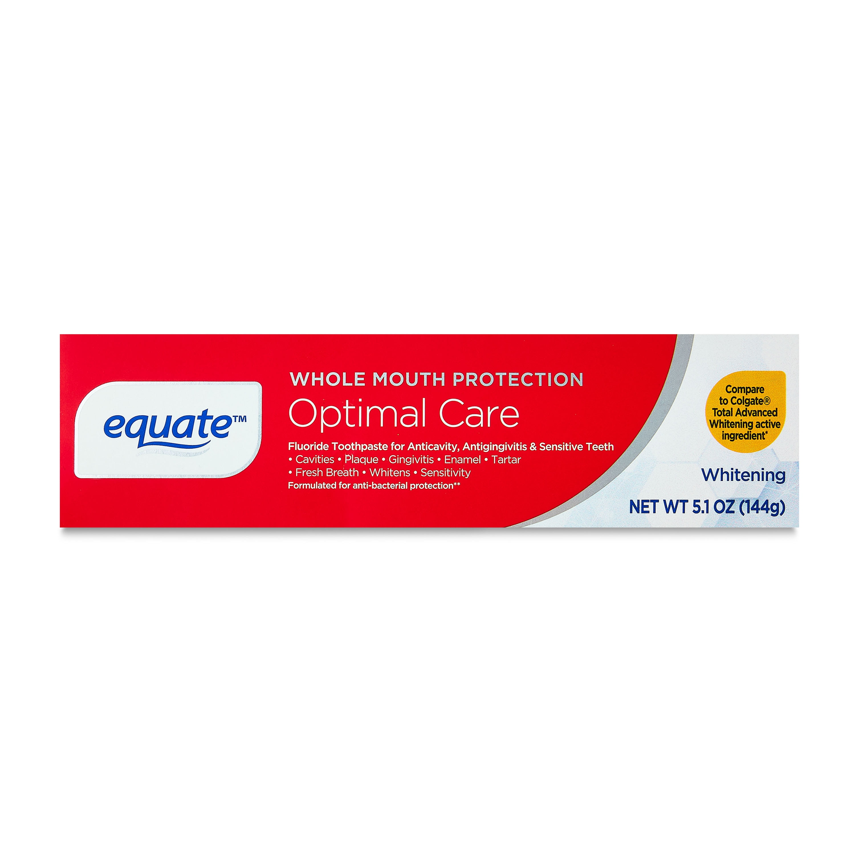 Equate Optimal Care Whitening Toothpaste, 5.1 oz - Walmart.com