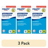 (3 pack) Equate Original Strength Famotidine Tablets, 10 mg, 90 Count ...