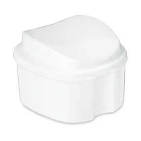 Large Denture Case, No-Leak Denture Container Cups for Soaking Full ...