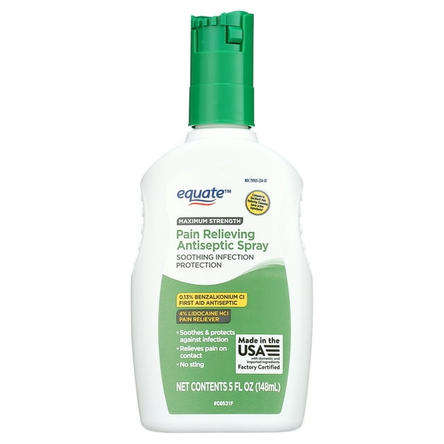 Equate Pain Relieving Antiseptic Spray, 5 fl oz - Walmart.com