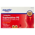 Equate Phenylephrine HCI Congestion Suphedrine PE Tablets, 10 mg, 72 ...