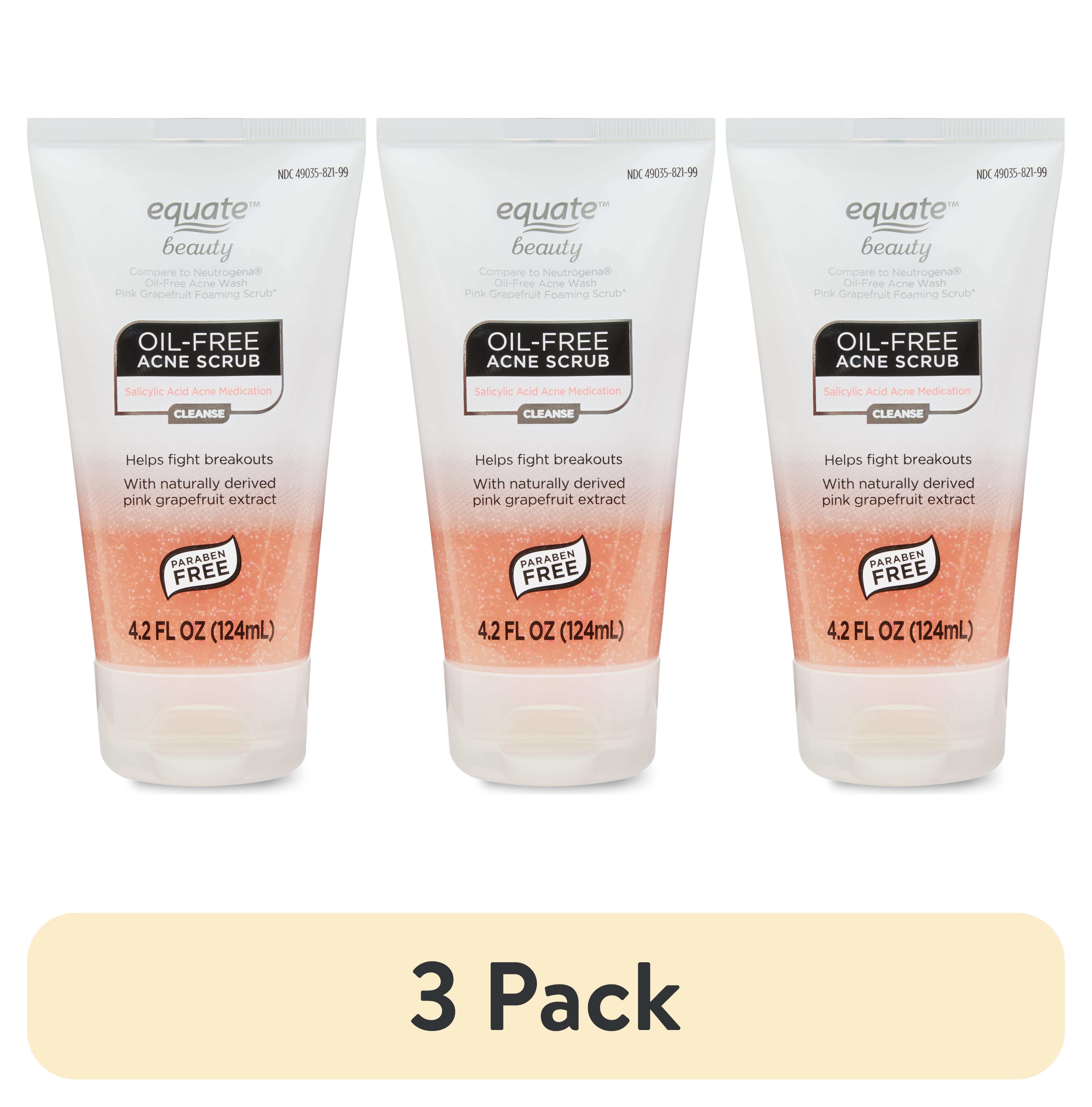 (3 pack) Equate Pink Grapefruit Foaming Acne Scrub, 4.2 fl oz - Walmart.com