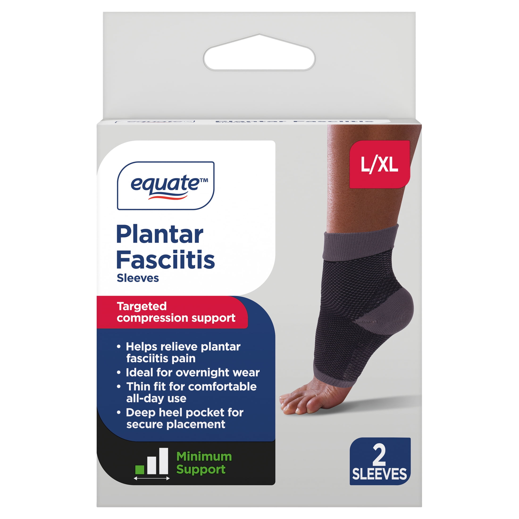 Equate L/XL Plantar Fasciitis Relief Sleeves, 2 Count - Walmart ...