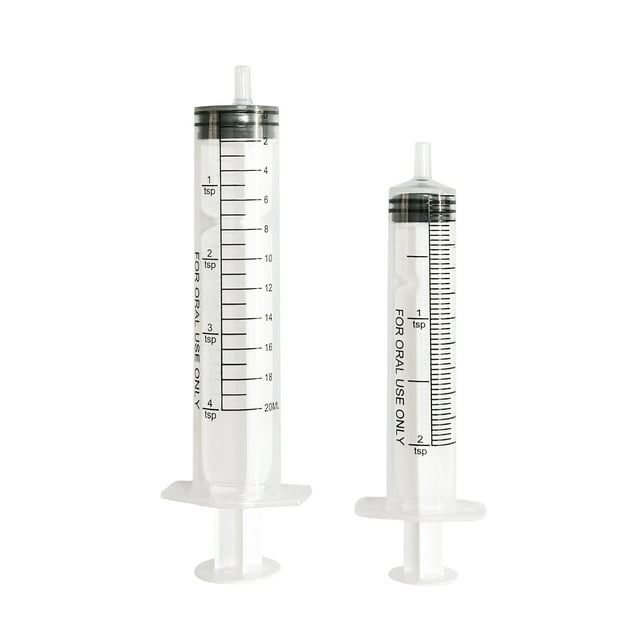 Equate Plastic Medical Dosing Oral Syringe, 4 Tsp Capacity-2 Pieces ...