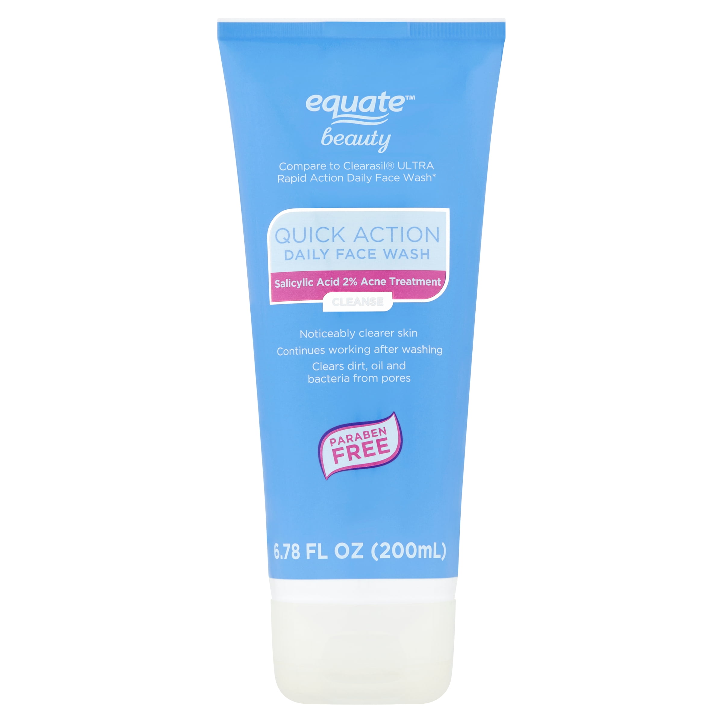 Equate Quick Action Daily Face Wash with 2% Salicylic Acid for Acne ...