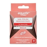 Equate Nail Polish Remover Pads for Natural Nails 10 Count, Gentle and ...