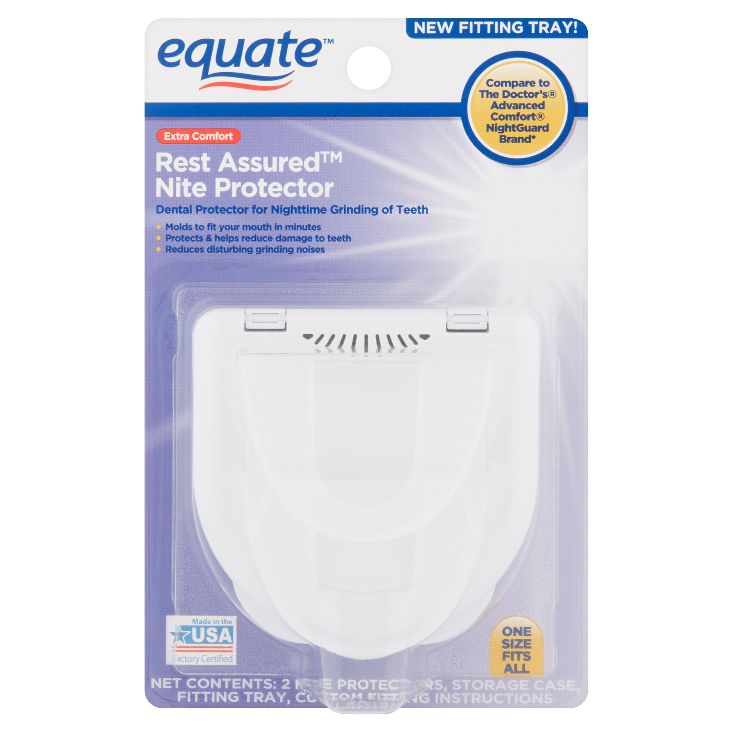 Equate Rest Assured Classic Dental Guards, Custom Nighttime Protection ...