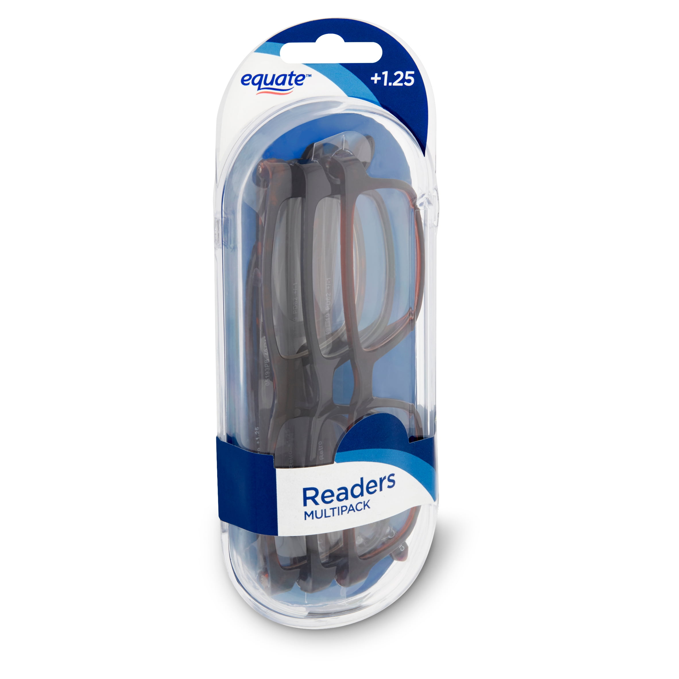 Equate Retro +1.25 Readers Multipack, 3 count - Walmart Business Supplies