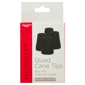 Equate Quad Walking Cane with Small Base – Height Adjustable, 300 lb ...