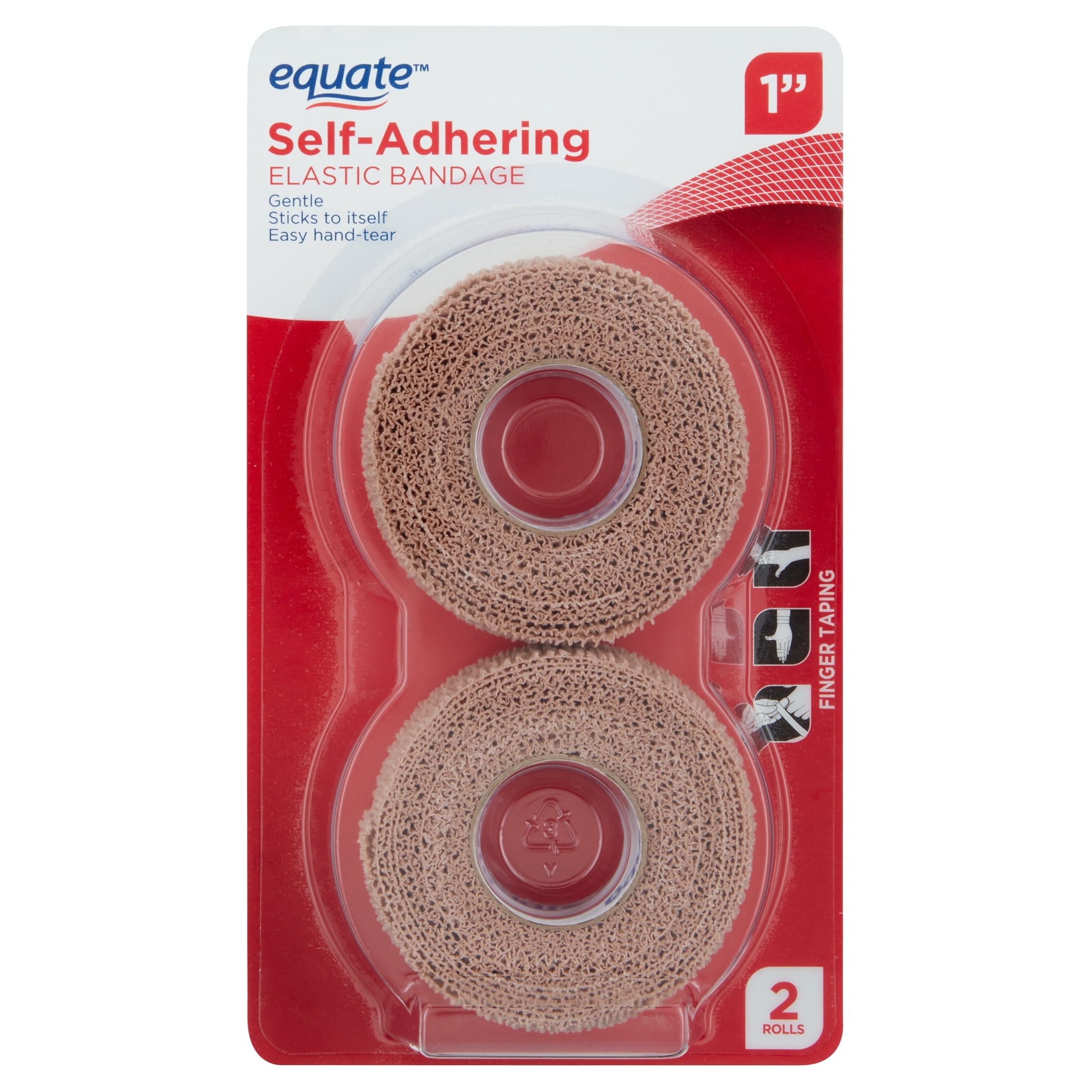 Equate Self-Adhering 1" Elastic Bandages, 2 Count HSA/FSA Eligible ...
