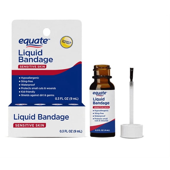 Equate Sensitive Skin Liquid Bandage, Topical Analgesic/Antiseptic for ...