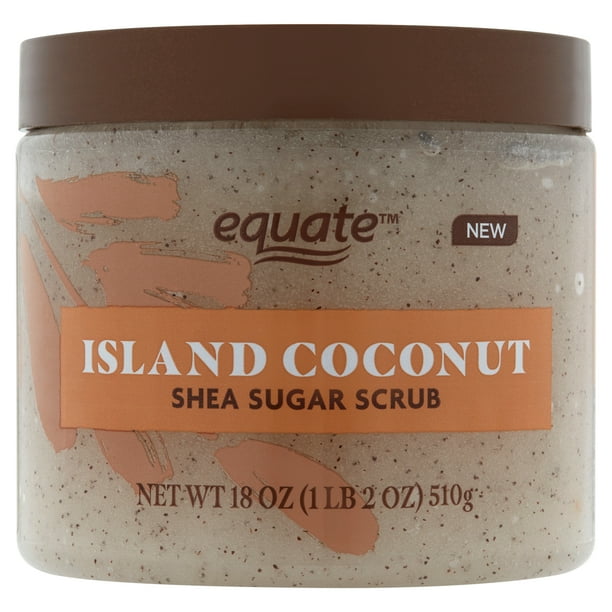 Equate Shea Sugar Scrub Island Coconut, 18 oz - Walmart Business Supplies
