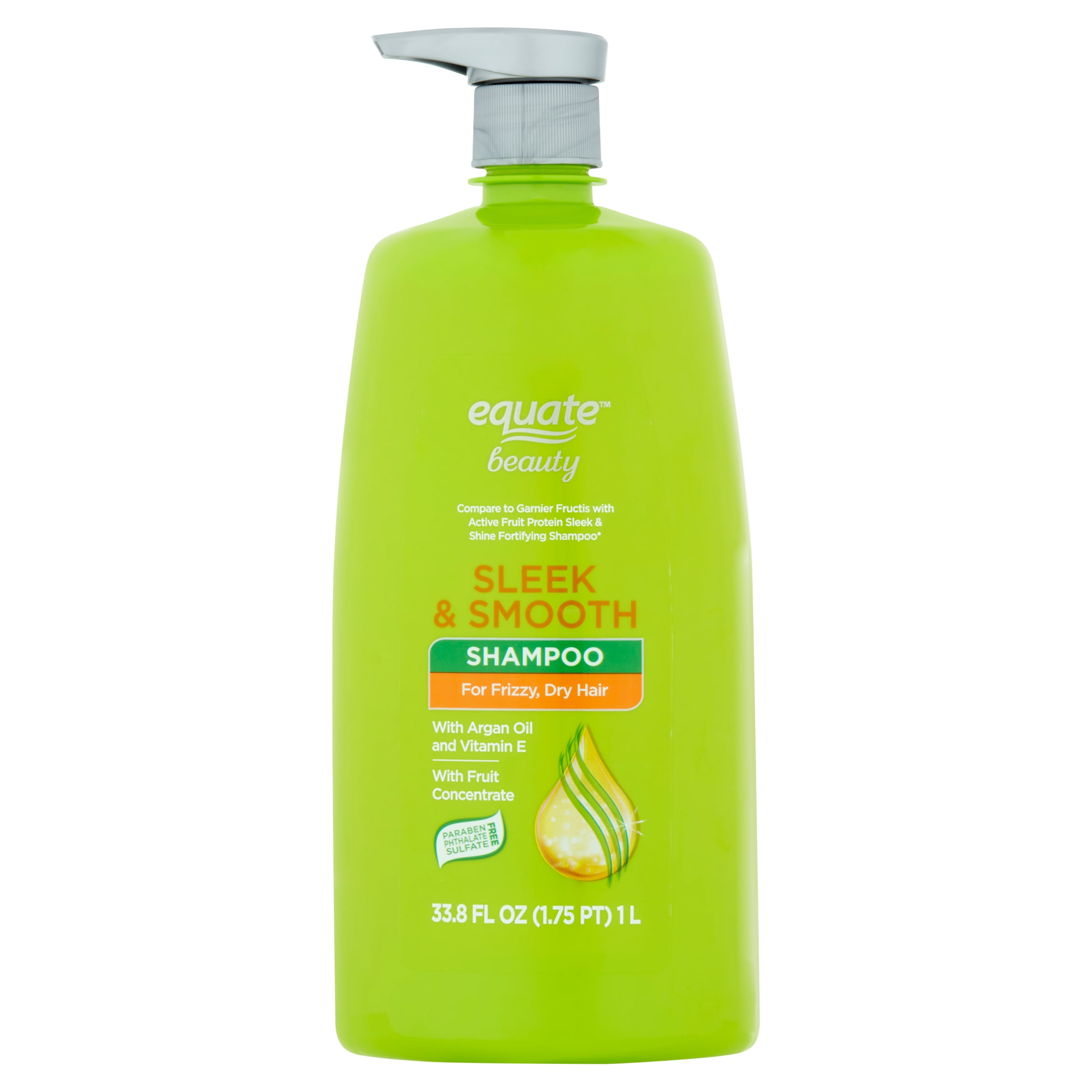 Equate Sleek & Smooth Shampoo for Frizzy & Dry Hair, 33.8 fl oz ...