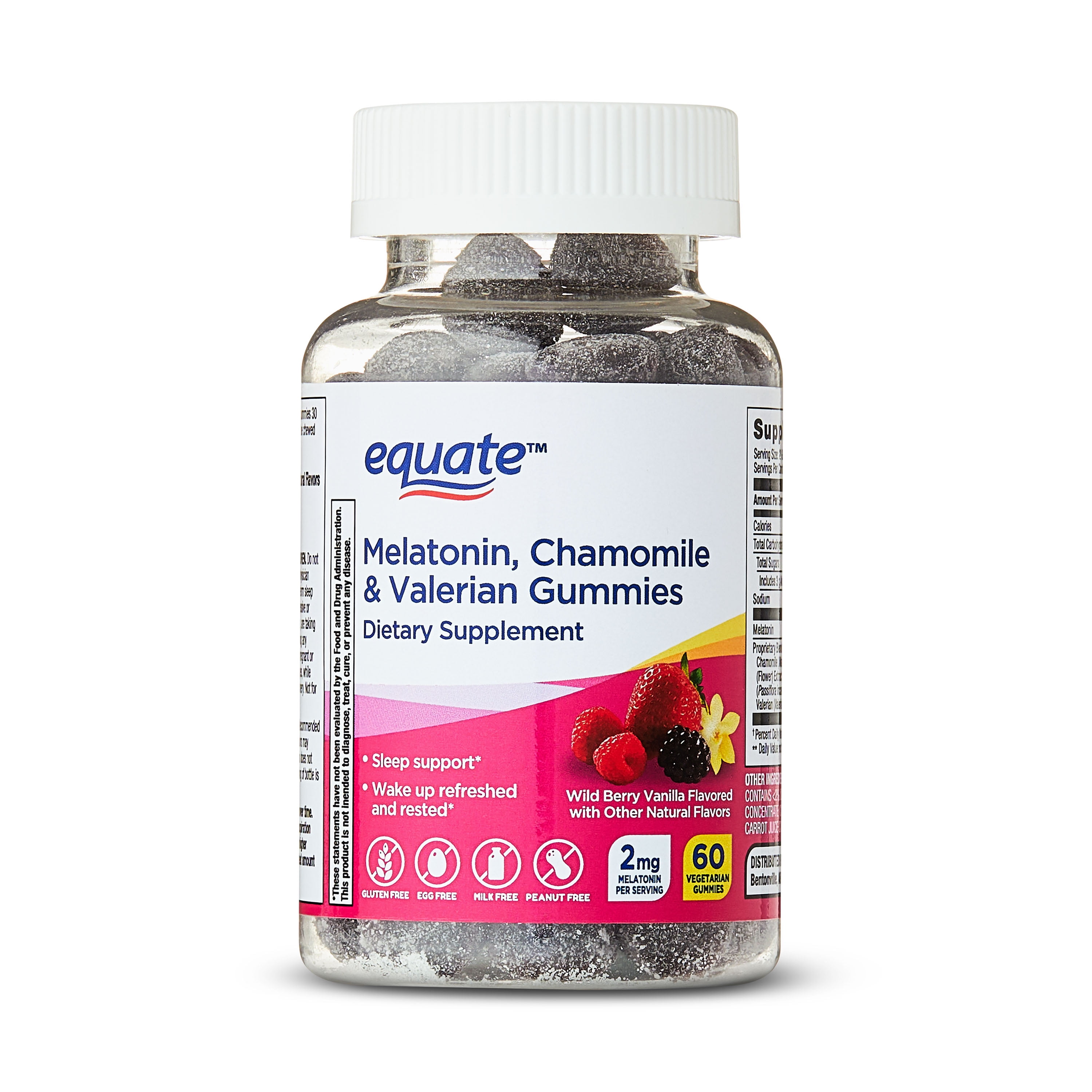 Brandclub - Equate Melatonin, Chamomile & Valerian Gummies Dietary ...