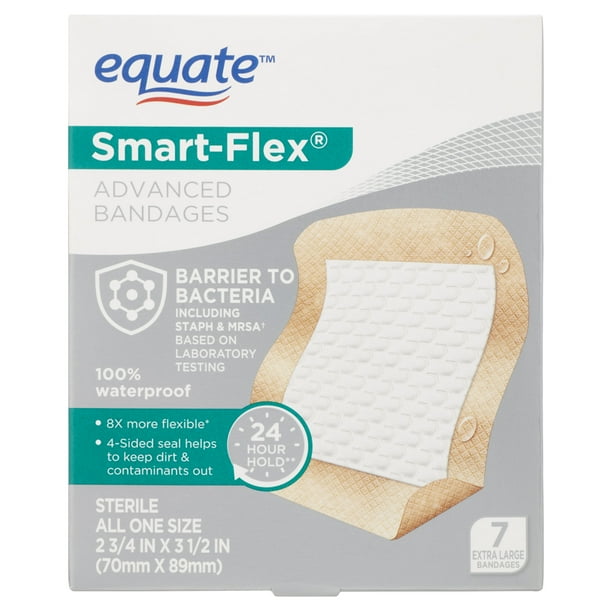 Equate Smart-Flex Advanced Adhesive Bandages Flexible, 7 Ct - Walmart.com