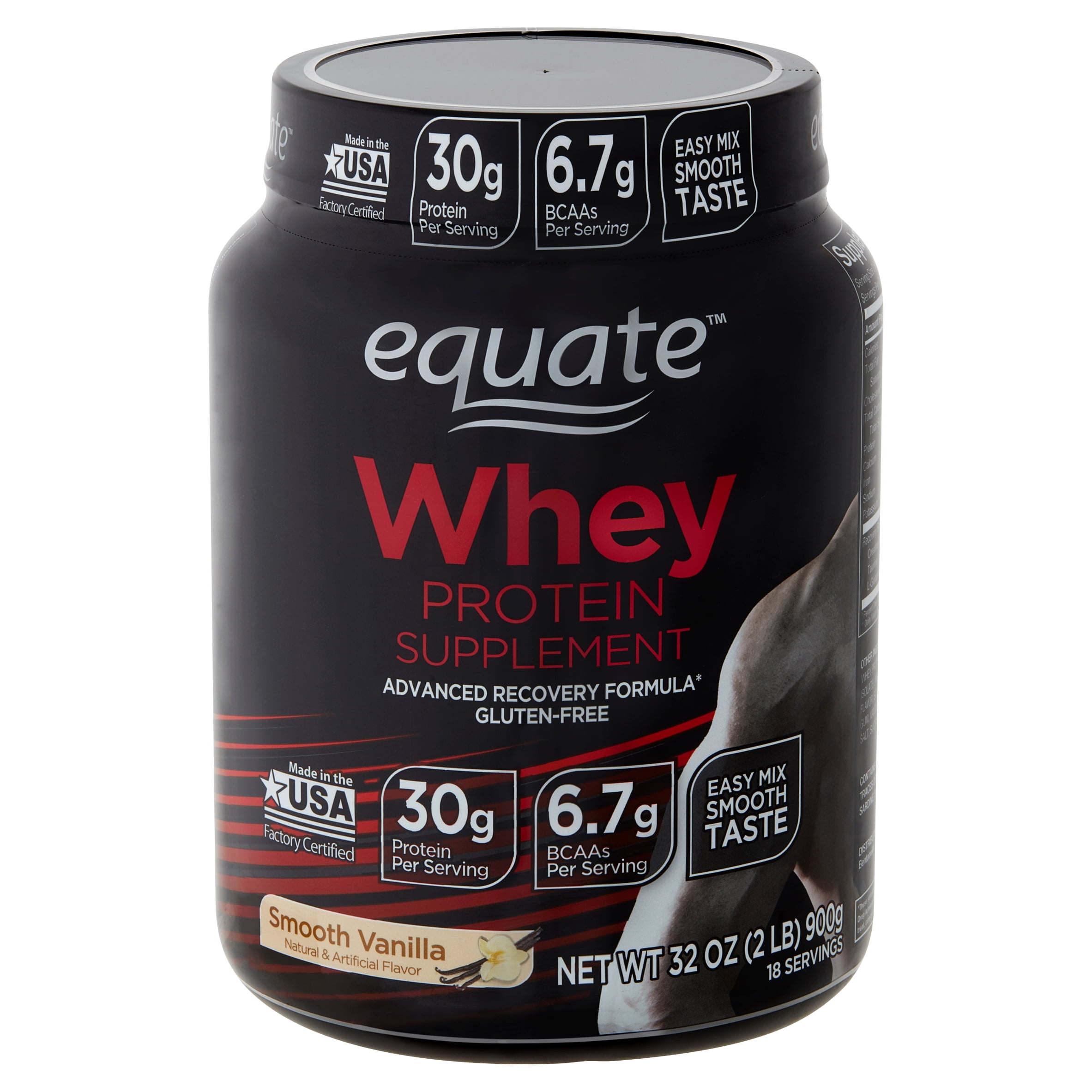 Equate Smooth Vanilla Whey Protein Supplement, 32 oz - Walmart.com