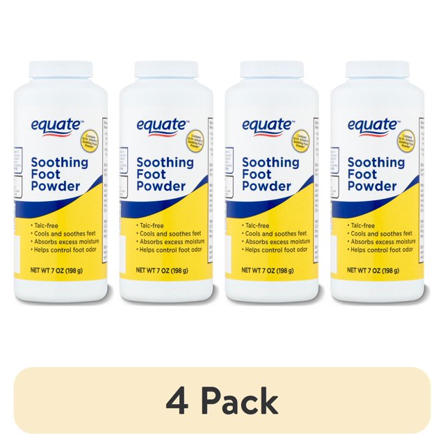 (4 pack) Equate Soothing Foot Powder, 7 oz - Walmart.com
