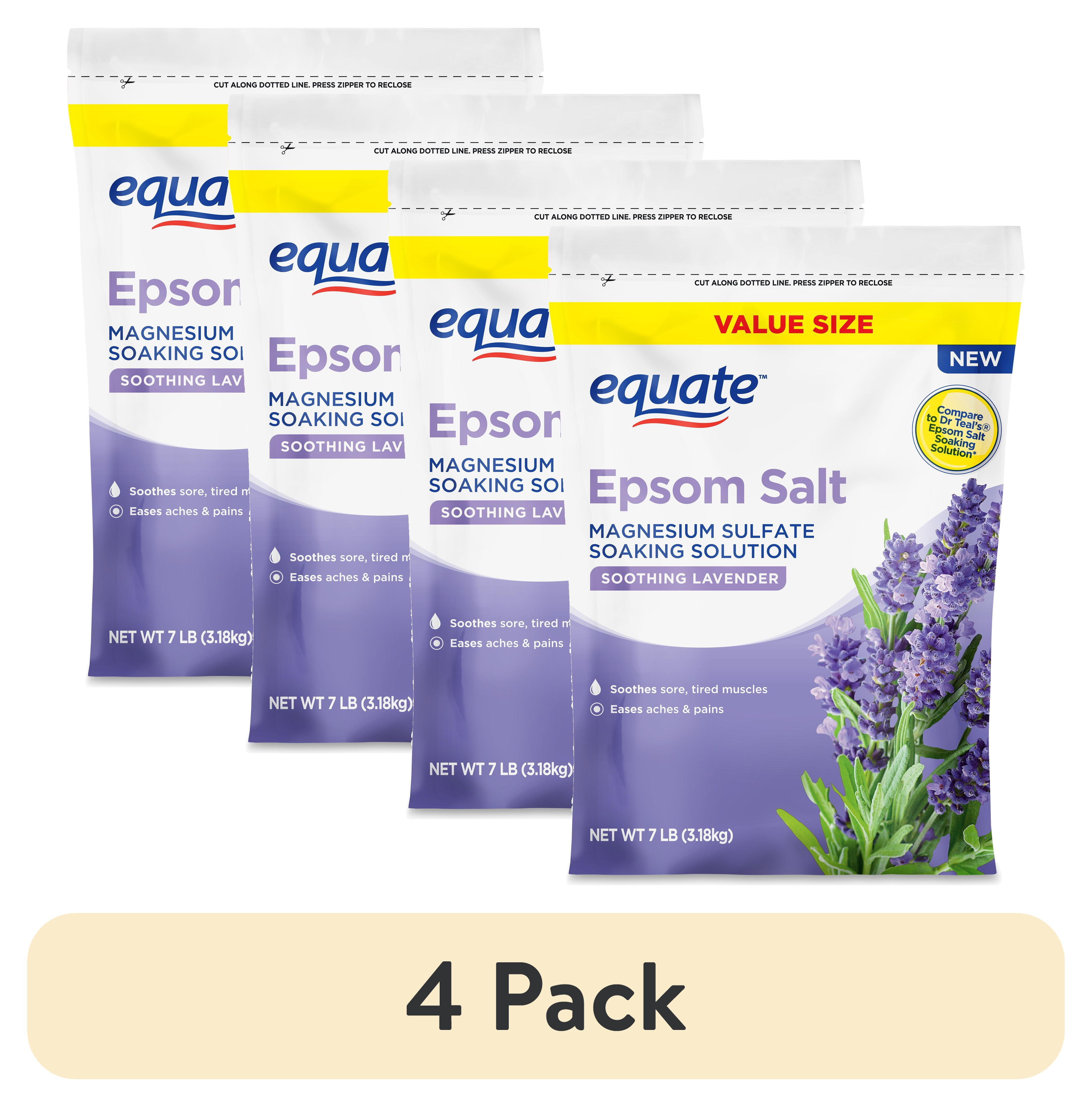 (4 pack) Equate Soothing Lavender Epsom Salt, Value Size, 7 lb ...